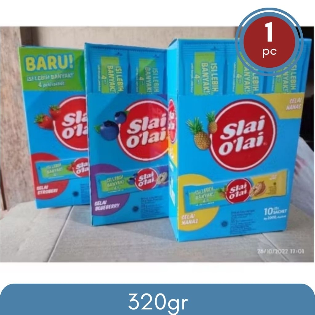 Jual Biskuit Slai Olai 320gr 1 Box Isi 10pcs | Biskuit Lembut dengan ...