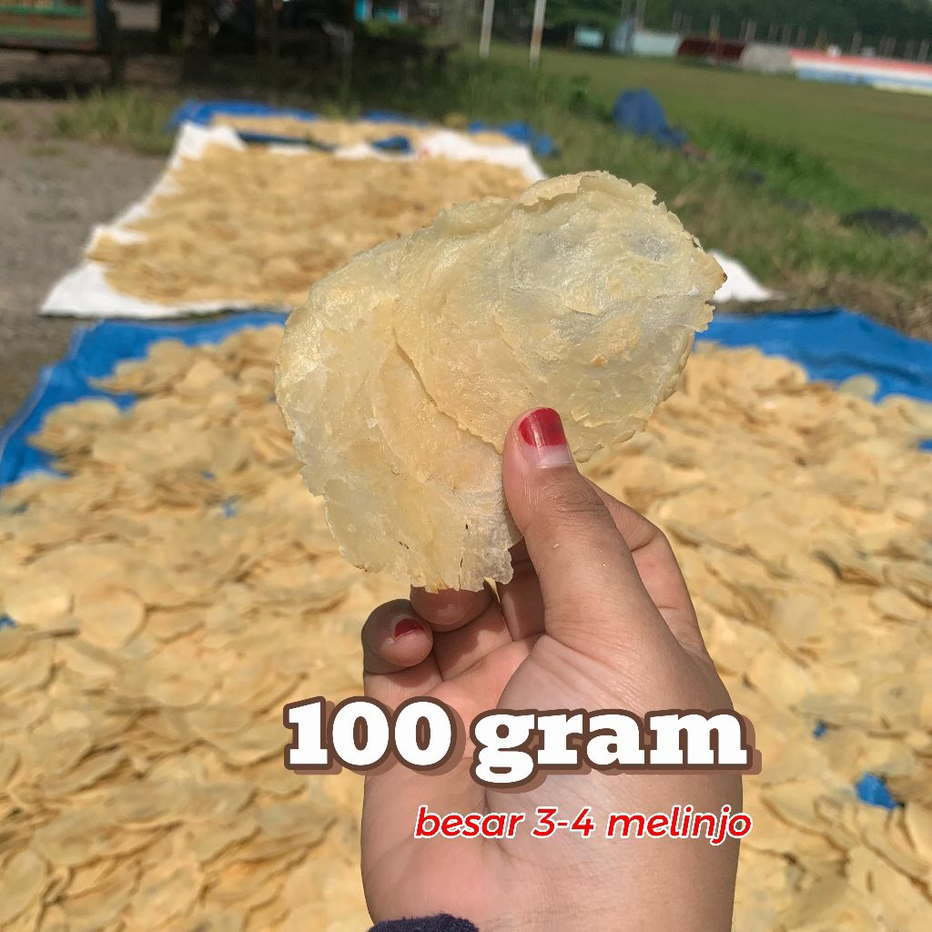 Jual Emping melinjo super lebar khas limpung 100 gram | Shopee Indonesia