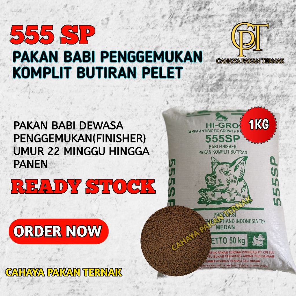 Jual PAKAN BABI DEWASA 555SP BISA UNTUK AYAM, BEBEK, BABI, KELINCI ...