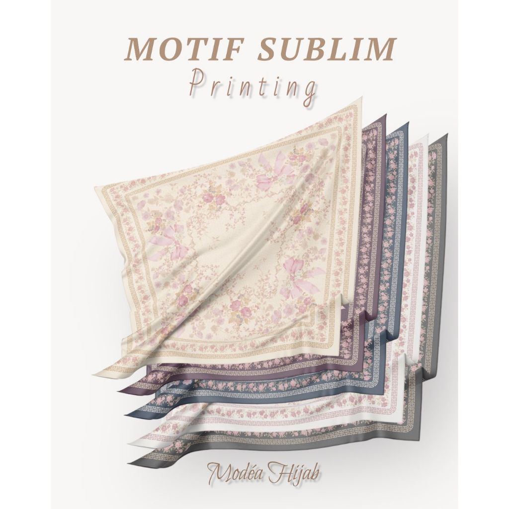 Jual (Modea Hijab) Hijab Segi Empat Voal Motif Sublim - Printing series ...