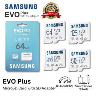 Jual SAMSUNG EVO Plus Memory microSDXC UHS I Card 160Mbps with SD ...