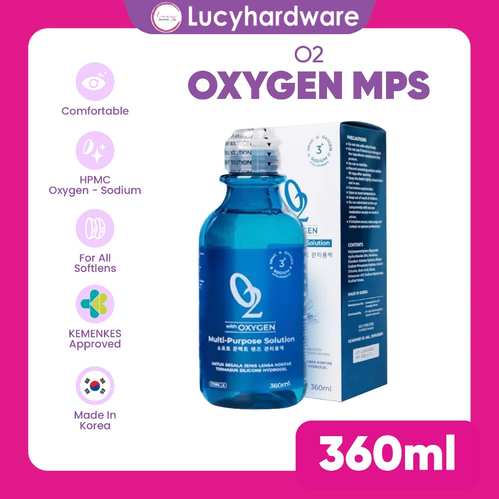 Jual O2 360ml Multi Purpose Solution Air Softlens | Shopee Indonesia