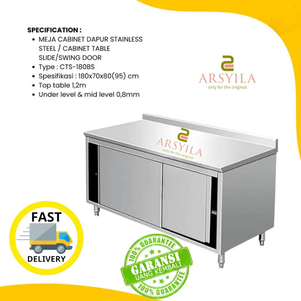 Jual MEJA CABINET DAPUR STAINLESS STEEL/Meja CABINET rumahsakit/CABINET ...