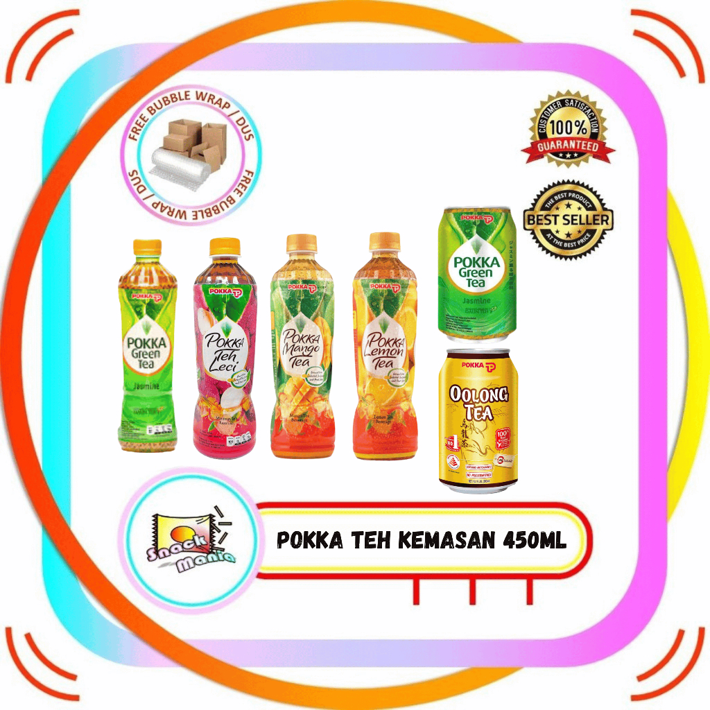 Jual Pokka Jasmine Green Tea Lemon Leci Mango Oolong Tea 450 ml Teh ...