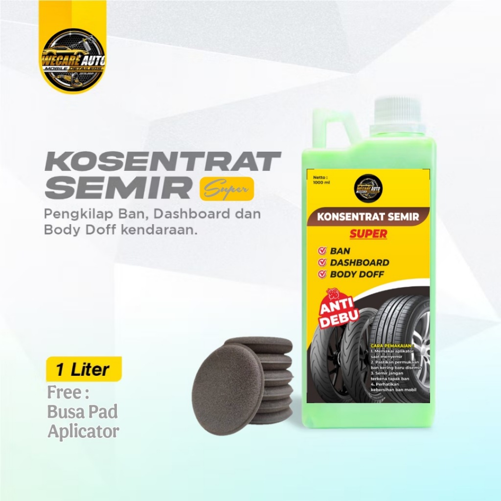 Jual KOSENTRAT SEMIR original 1 liter Semir ban, Semir Dashboard, Semir ...