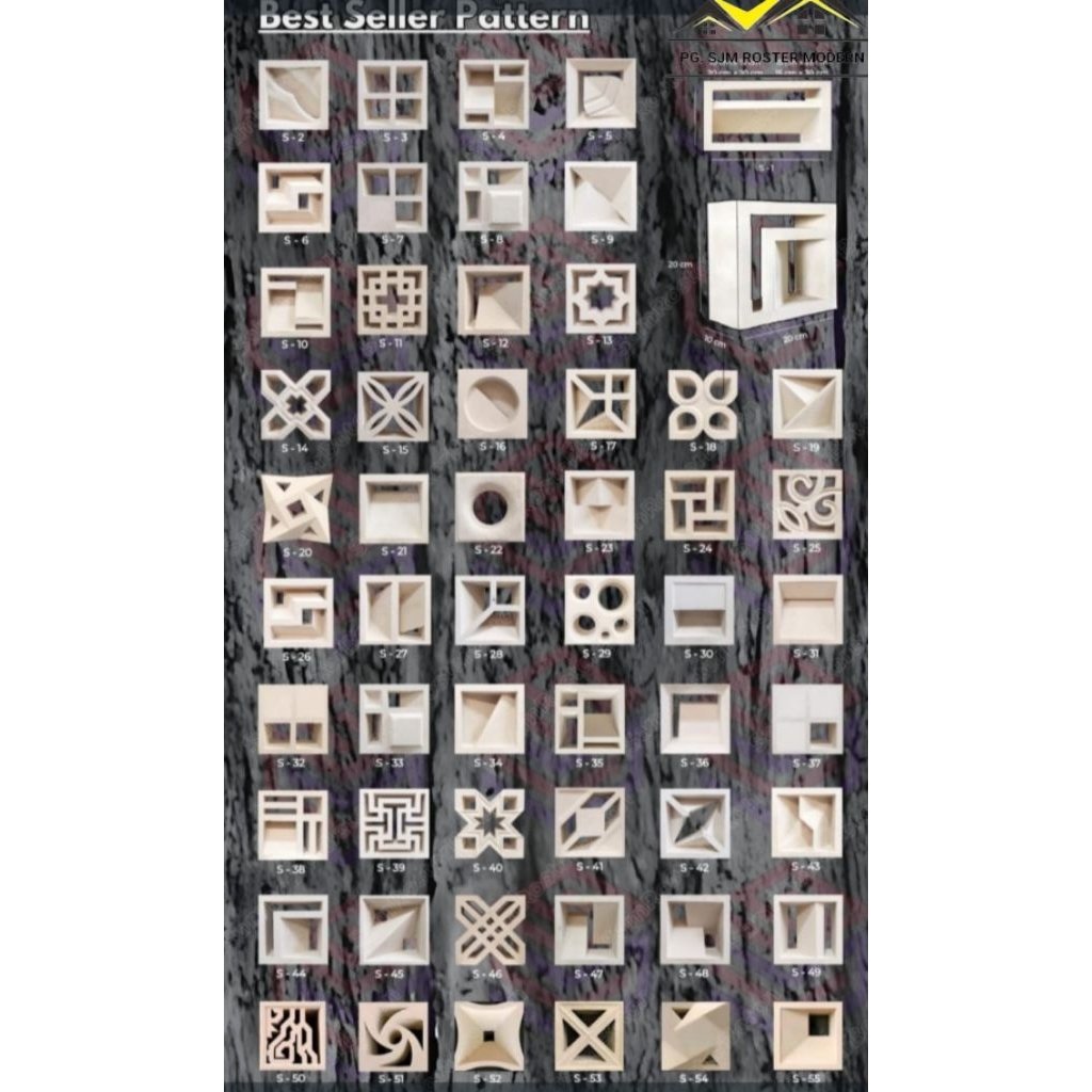 Jual ROSTER BETON LOSTER MINIMALIS pagar rumah lubang angin semua motip ...