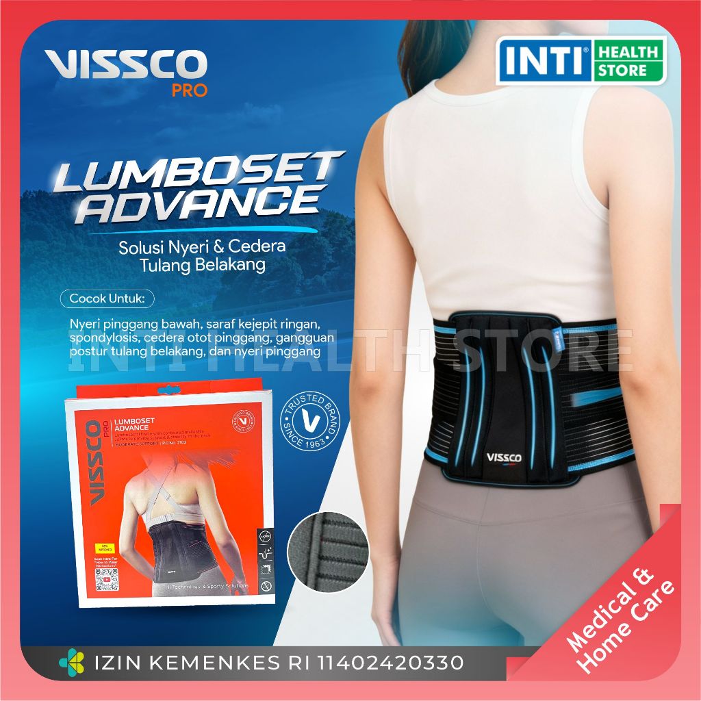 Jual VISSCO | Pro Lumboset Advance Belt Contoured 2103 Black | Support Lumbar | Shopee Indonesia