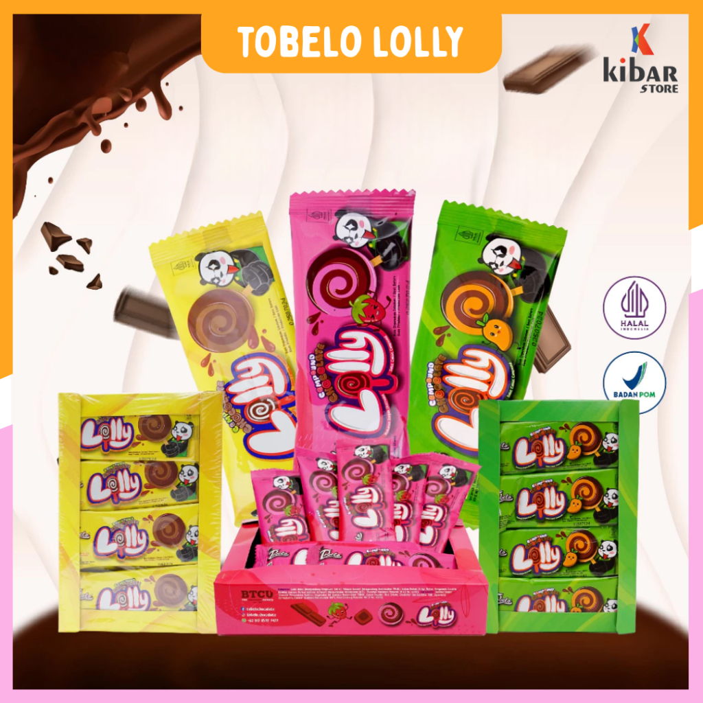 Jual Tobelo Choco Lolly 3 Varian Rasa Coklat Mangga Stawberry 200gr ISI ...