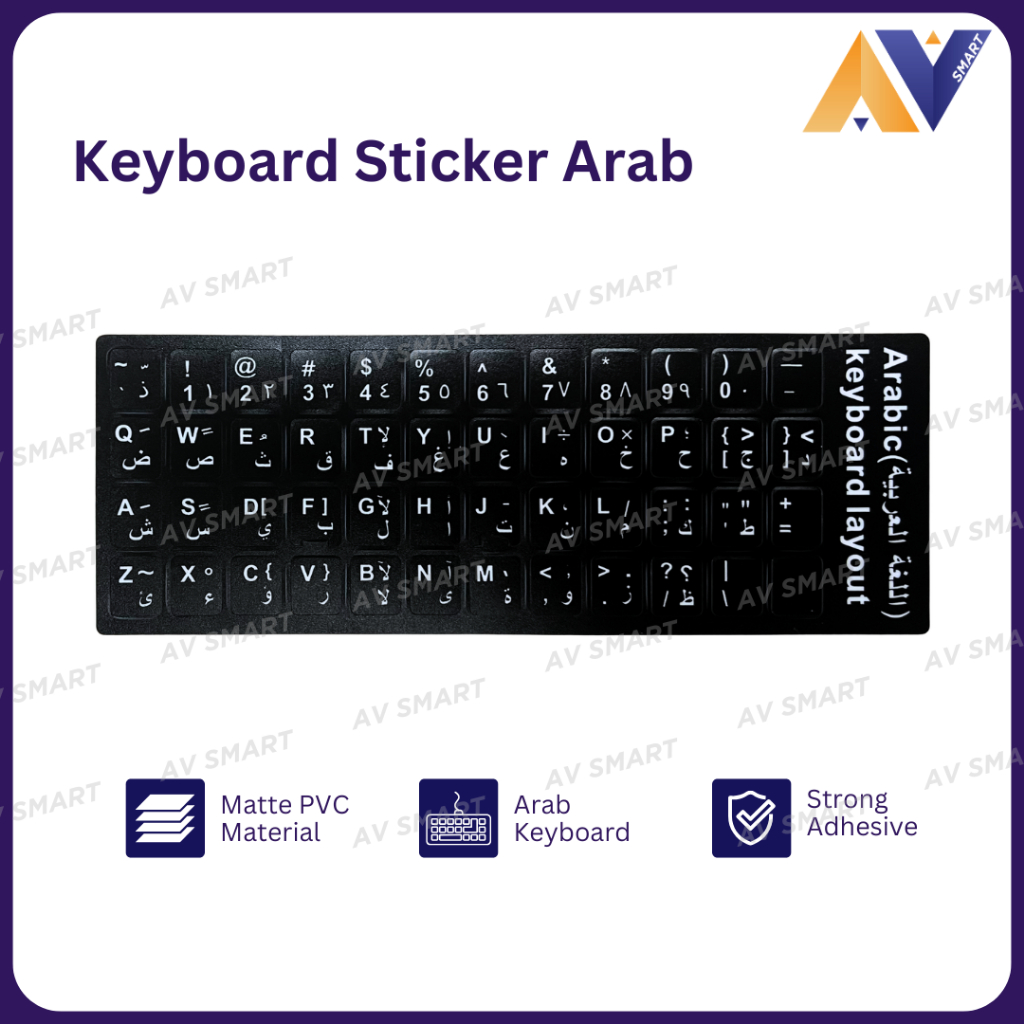Jual Stiker Keyboard Komputer / Laptop PVC Matte Arab Arabic Arabian ...