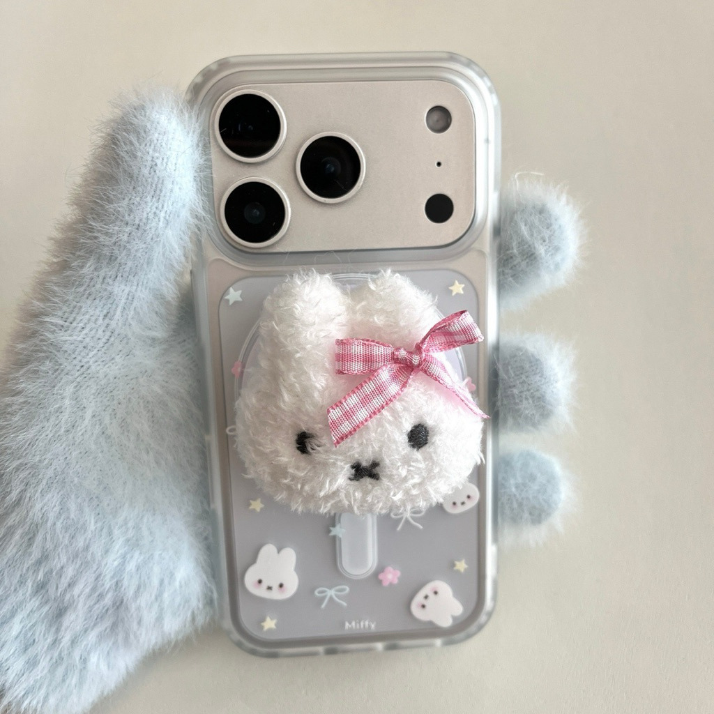Jual Bunny Star Bow Magnetic Popsocket Magsafe Case Iphone 13 14 15 16 ...