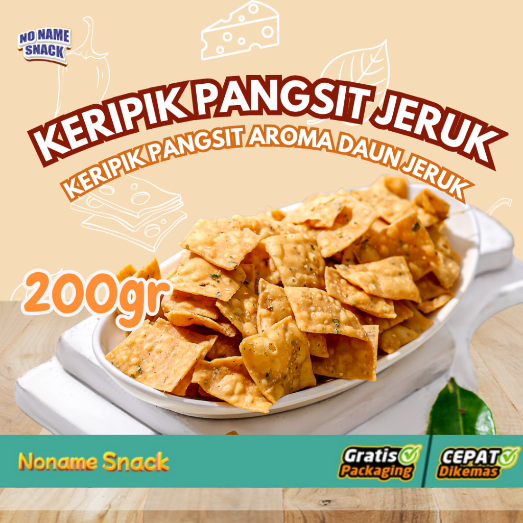 Jual NoName Snack - Pangsit Jeruk Cemilan Grosir Krispi 200G - Tanpa ...