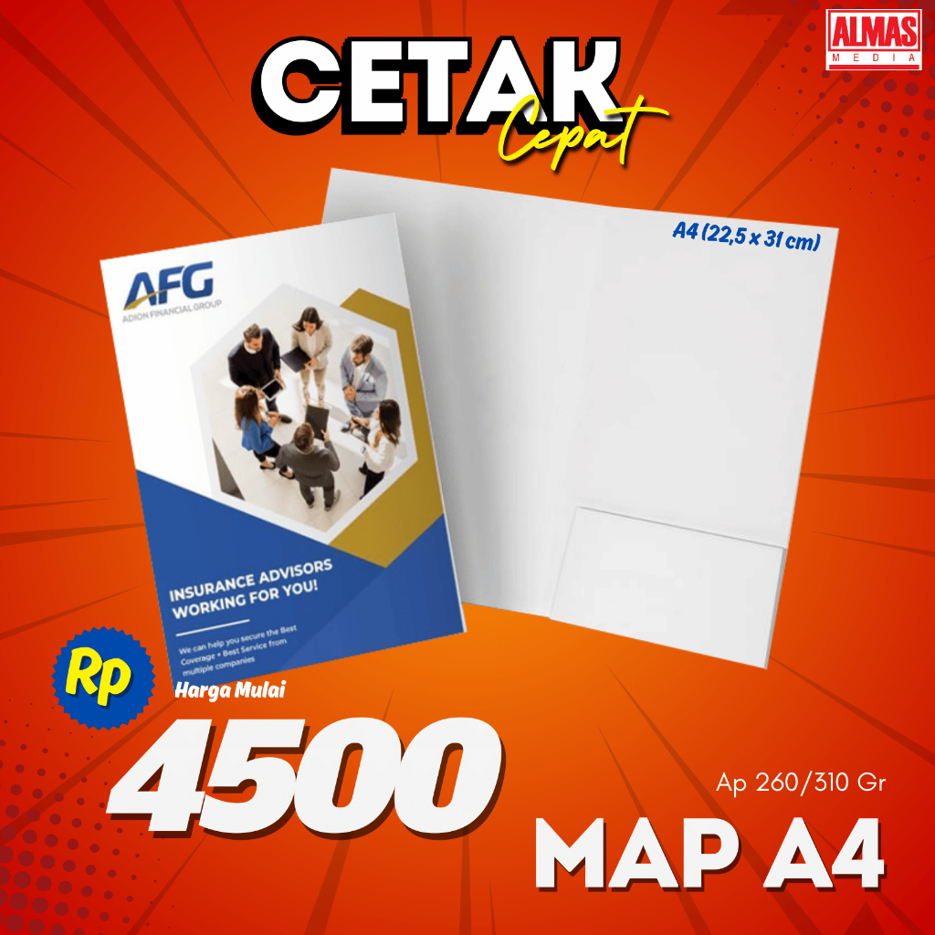 Jual CETAK MAP FOLDER CUSTOM UKURAN A4 MAP SEKOLAH MAP KANTOR | Shopee Indonesia