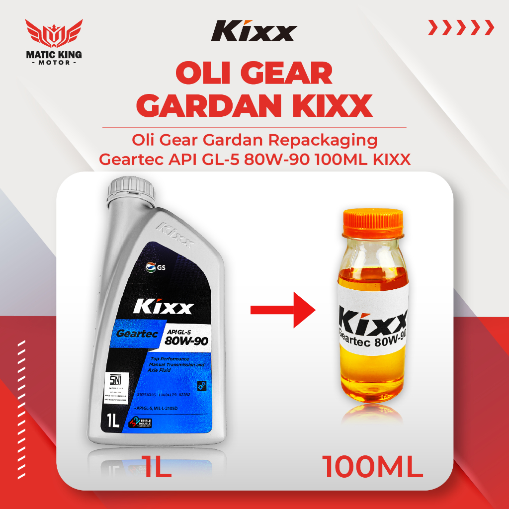 Jual KIXX Oli Oil Gardan Geartec Transmisi API GL 5 80W-90 100ml ...