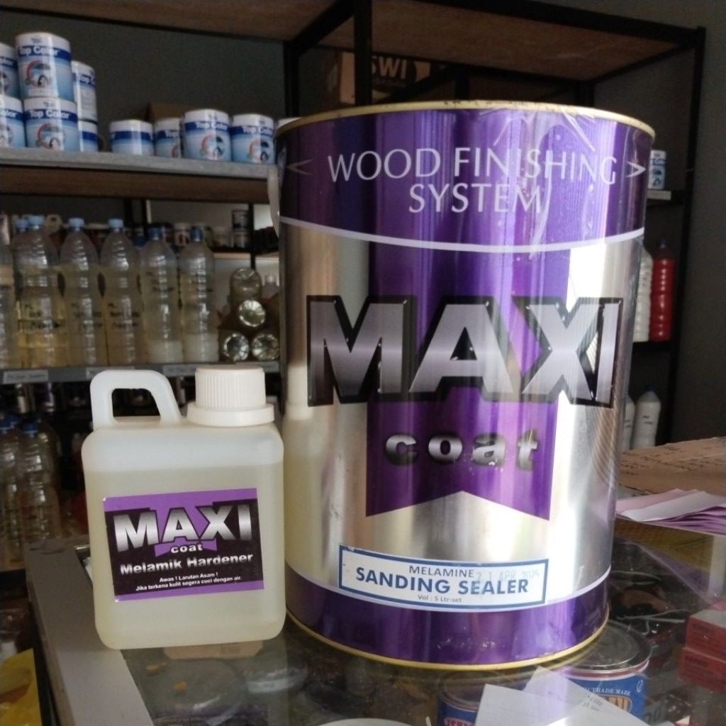 Jual melamine sanding sealer maxi 1 galon 5 liter set | Shopee Indonesia