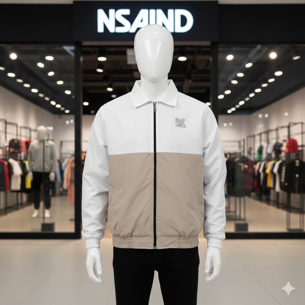 Jual Nsa Ind Tracksuit tracktop Jacket casual Slavik White Cream ...