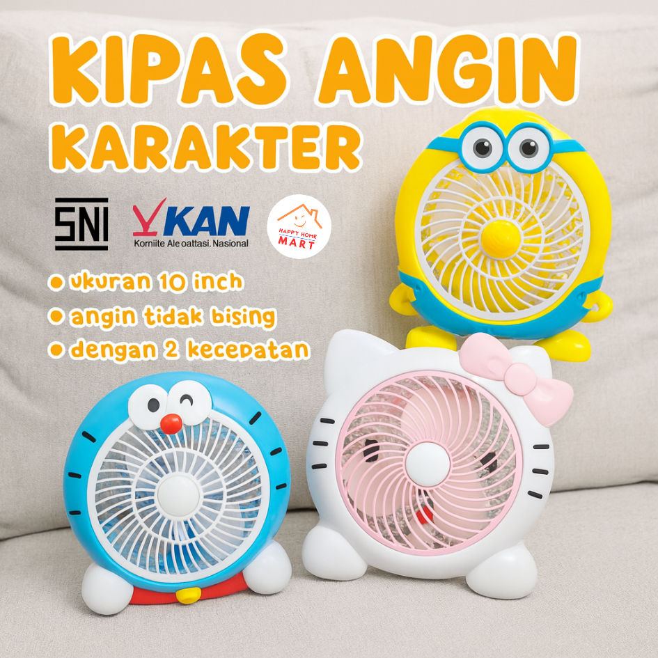 Jual Kipas Angin Meja Karakter Cute Lucu Table Fan Listrik Doraemon ...