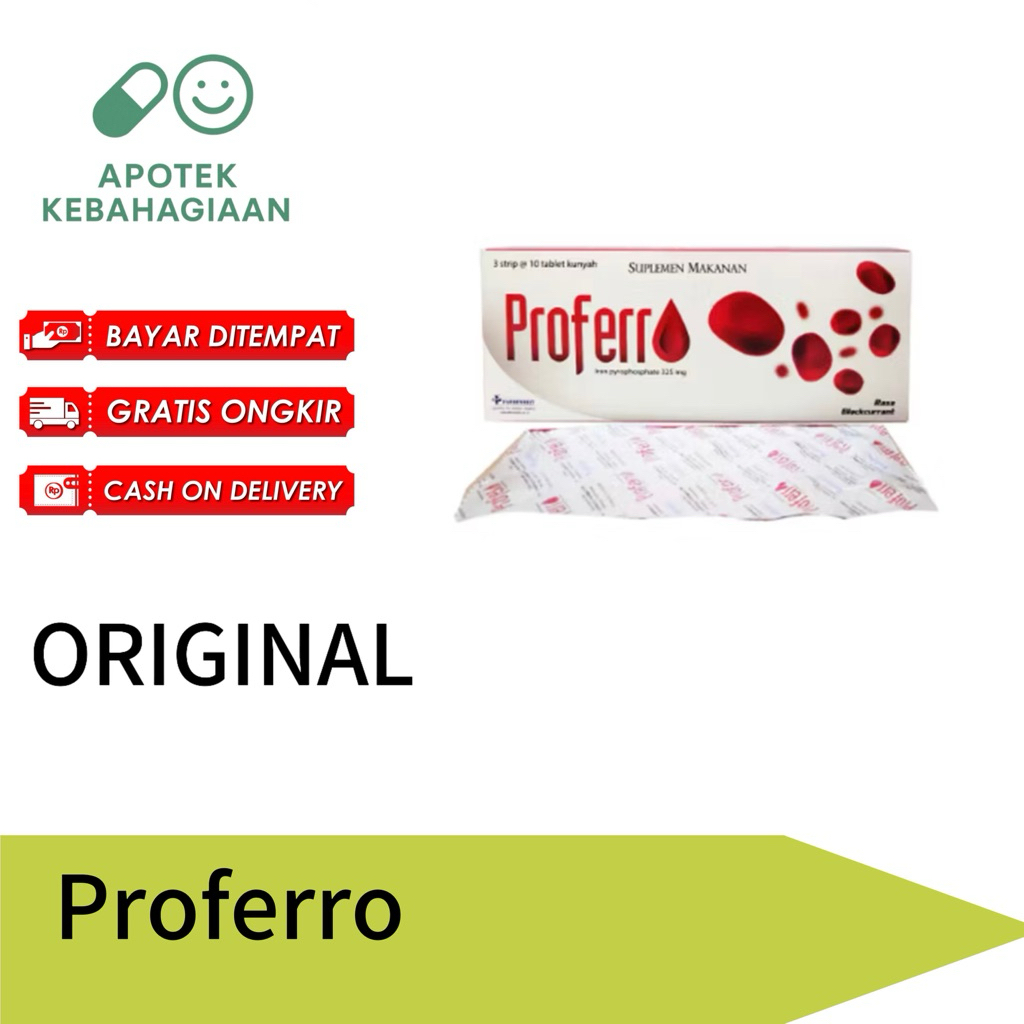 Jual Proferro Box Isi 30 Tablet Vitamin Suplemen | Shopee Indonesia
