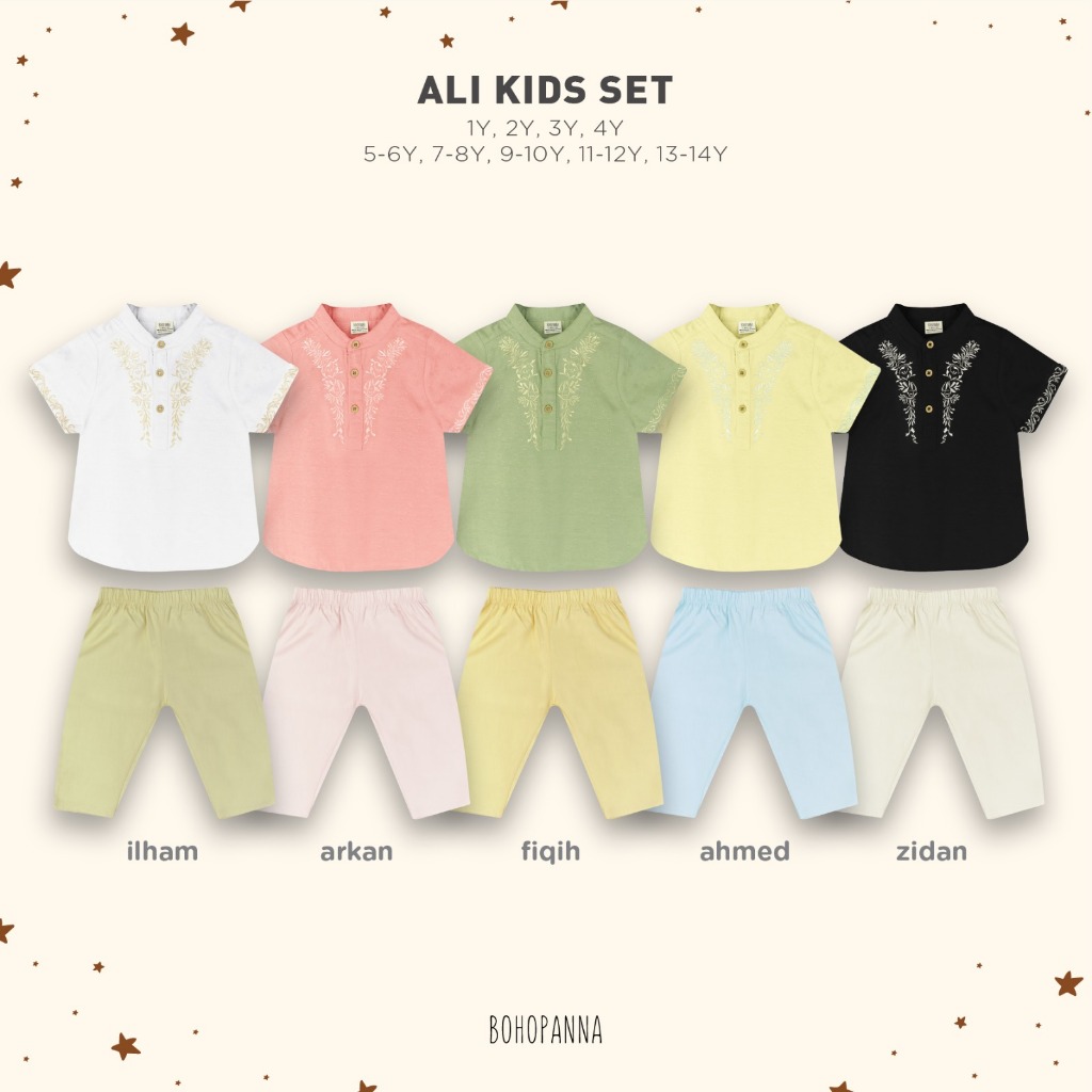 Jual Giggles - Ali Kids Set | Bohopanna | Baju Koko Raya Anak usia 1-14 ...