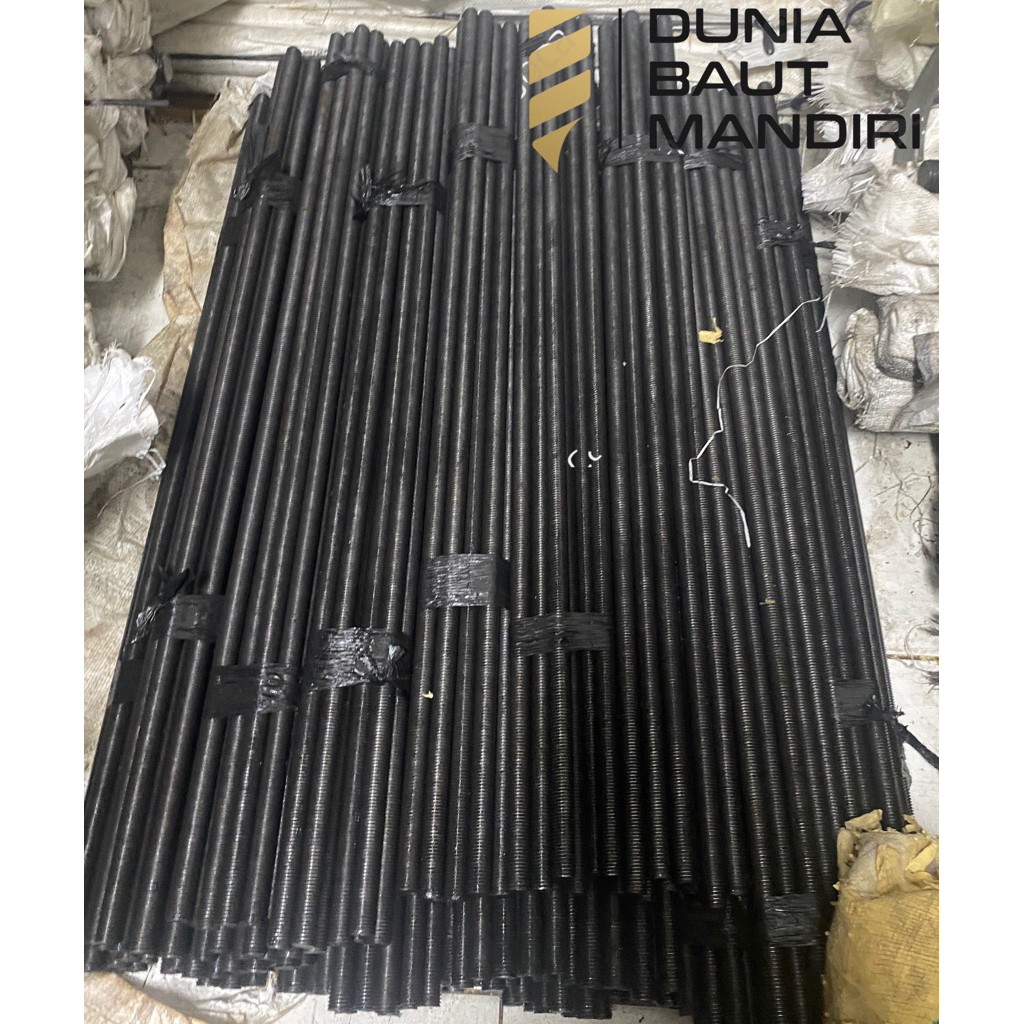 Jual Long drat besi m8 mentah | as drat mentah m8 x 1 meter pitch 1.25 ...