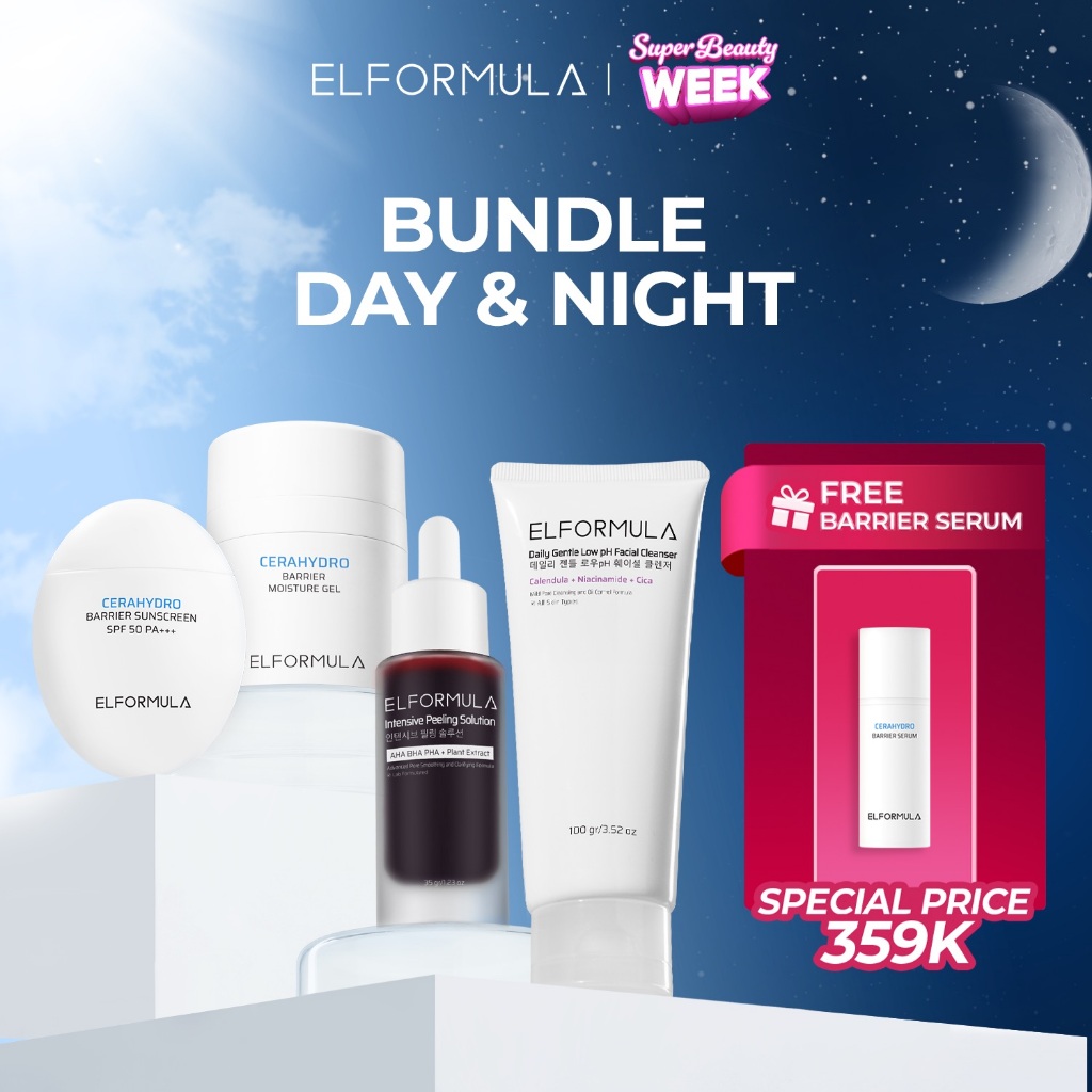 Jual [ FREE SERUM ] ELFORMULA Day & Night Bundle - Daily Gentle Low pH ...