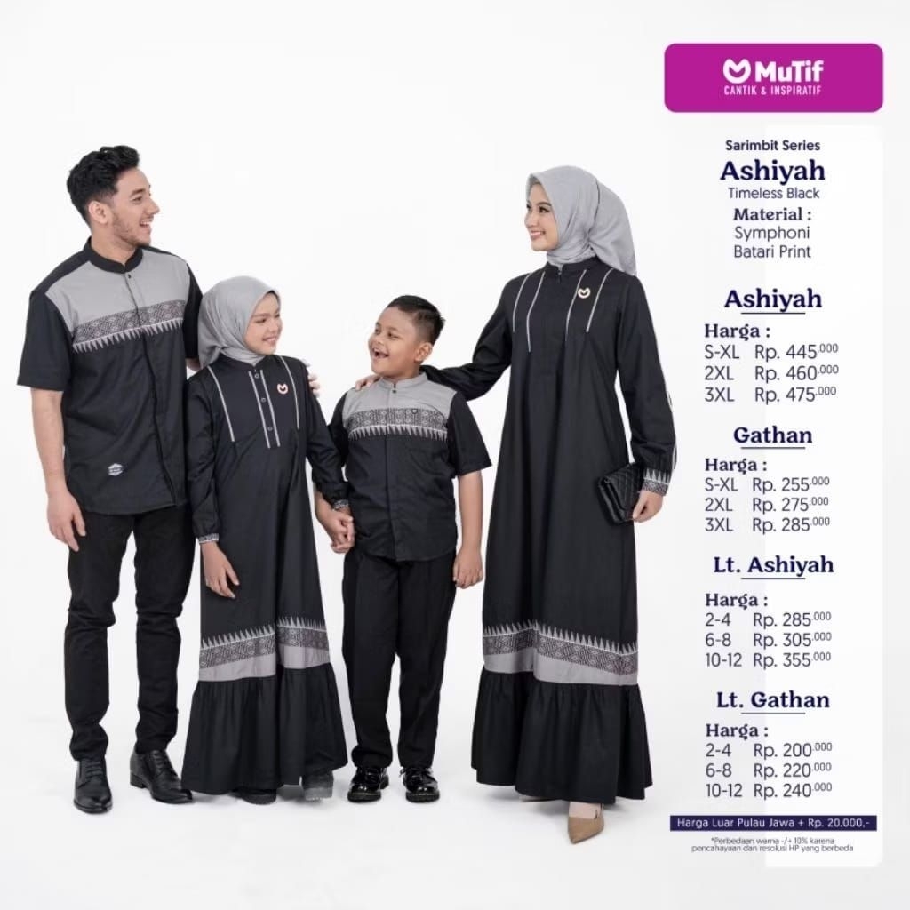 Jual SARIMBIT ASHIYAH GATHAN TIMELESS BLACK BY MUTIT 2026 | Shopee ...