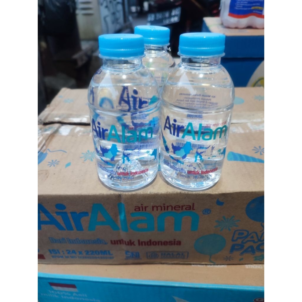 Jual AirAlam air mineral 220ml 1 dus 24 botol | Shopee Indonesia