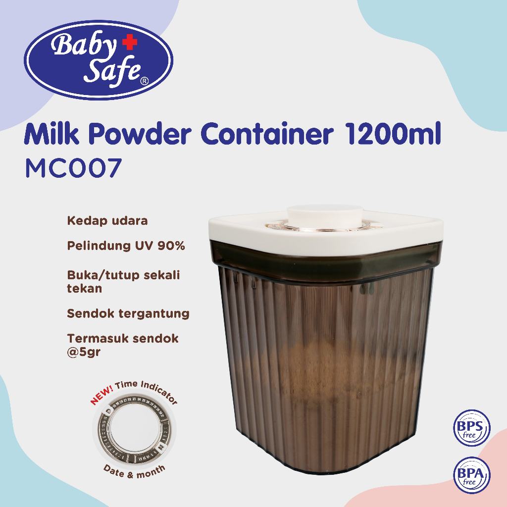 Jual BabySafe - MC007 - Wadah Penyimpanan Susu 1200 ml Formula| Toples ...
