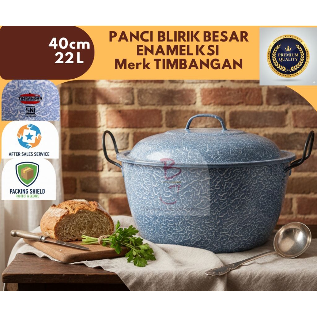 Jual Panci Blirik 22 Liter 40 cm Ksi Enamel Merk Timbangan Premium ...