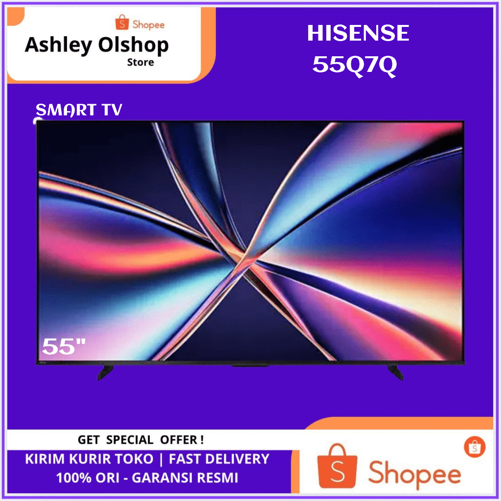 Jual HISENSE 55 INCH QLED 4K UHD SMART TV Q7Q VIDAA TV - 55Q7Q | Shopee ...