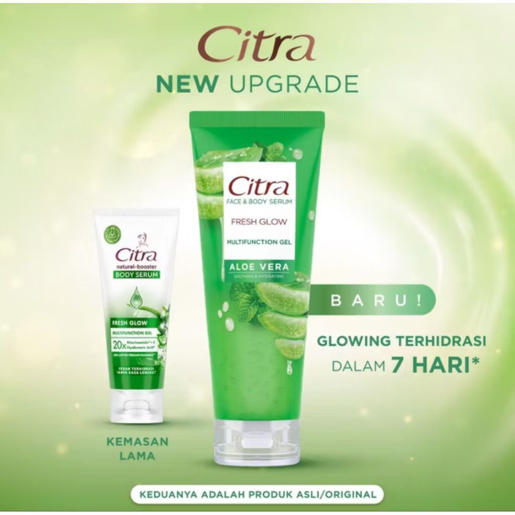 Jual Citra Natural Booster Body Serum Fresh Glow Multifunction Gel Aloe ...