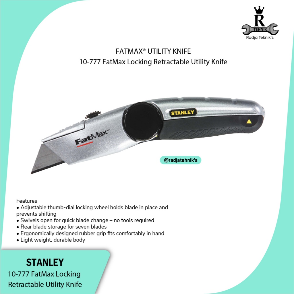 Jual STANLEY \ 10-777 FATMAX Utility Knife \ Fatmax Locking Retractable ...