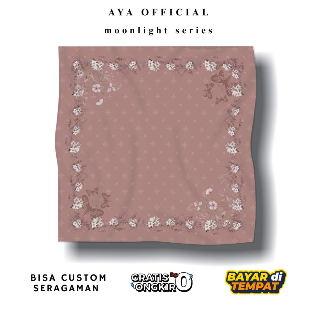 Jual AYA - MOONLIGHT SERIES Hijab Segi Empat Voal Motif Sublim Premium ...