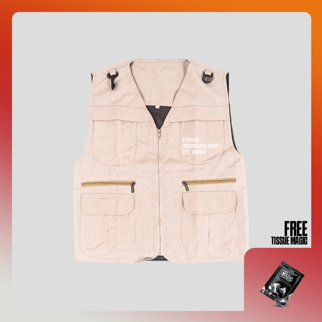 Jual Prodigo * Rompi Tactical Nambo Cream I Vest Ripstop Pria Wanita I ...
