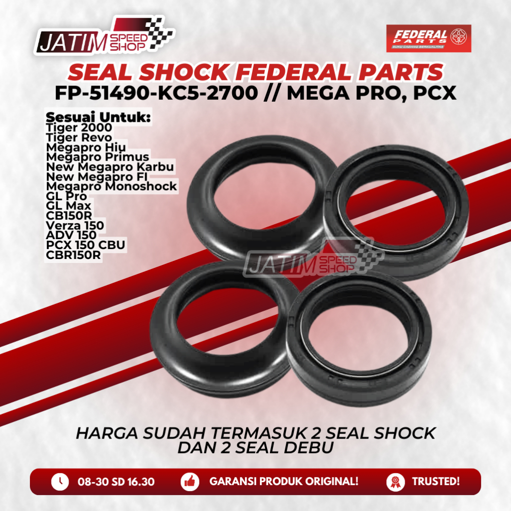 Jual FP-51490-KC5-2700 | Federal Parts Paket Seal Shock Depan Sil Sok ...