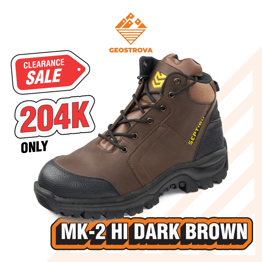Jual Sepatu Safety Boots Pria Ujung Besi Slip Puncture Resist Awet Anti ...