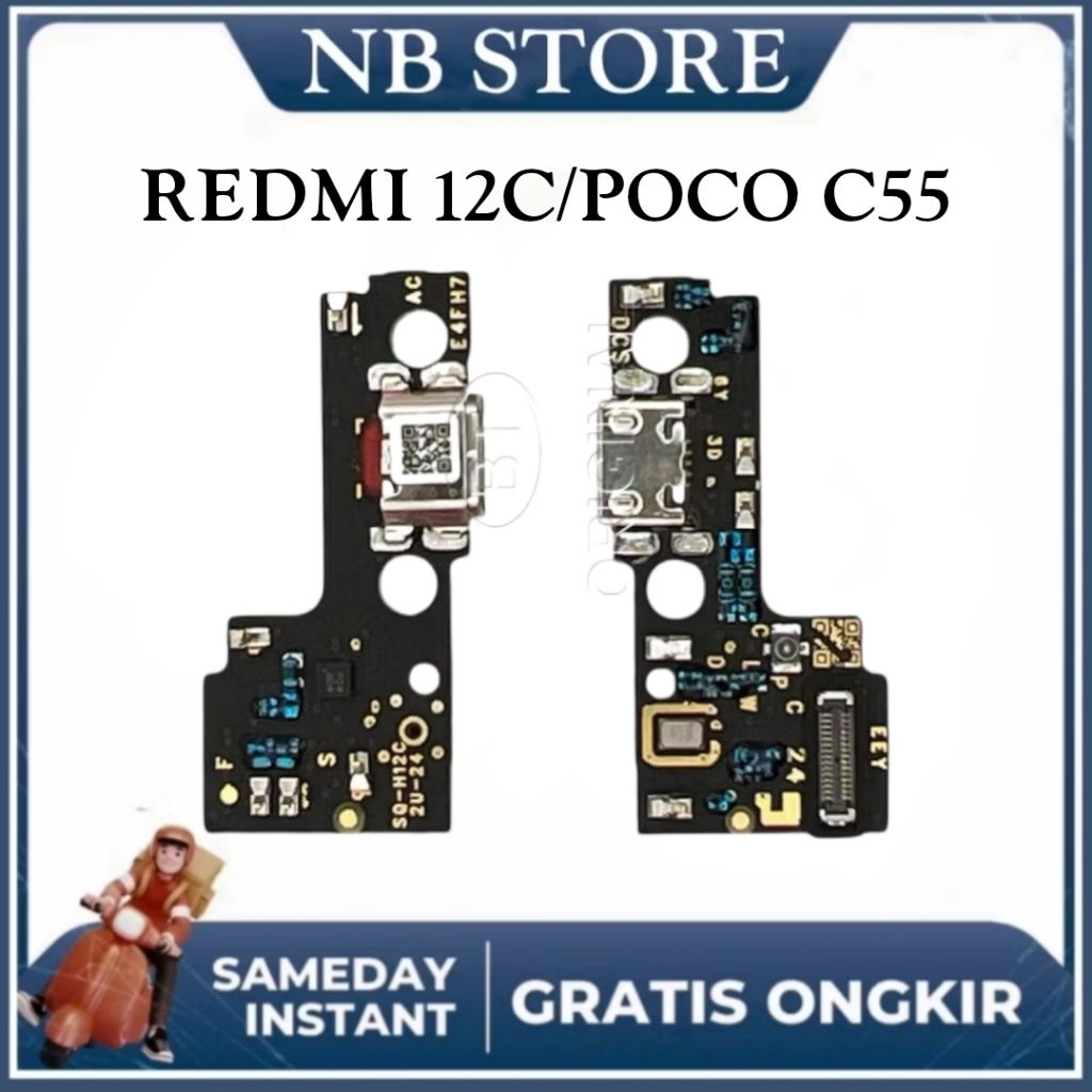 Jual KONEKTOR XIAOMI REDMI 12C / POCO C55 CAS + MIC PAPAN CAS + IC ...