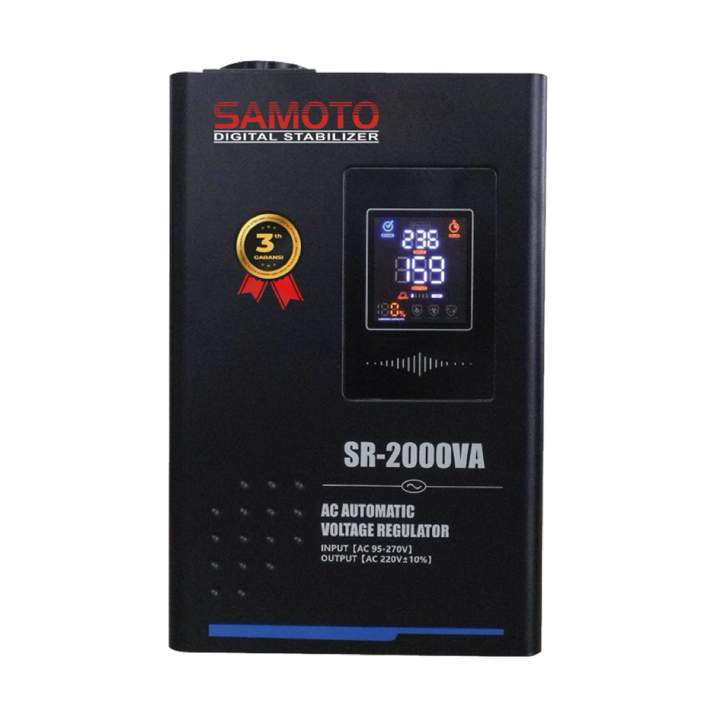 Jual Samoto Digital Stabilizer (Relay) SR-2000 Stavol Listrik 2000Watt ...