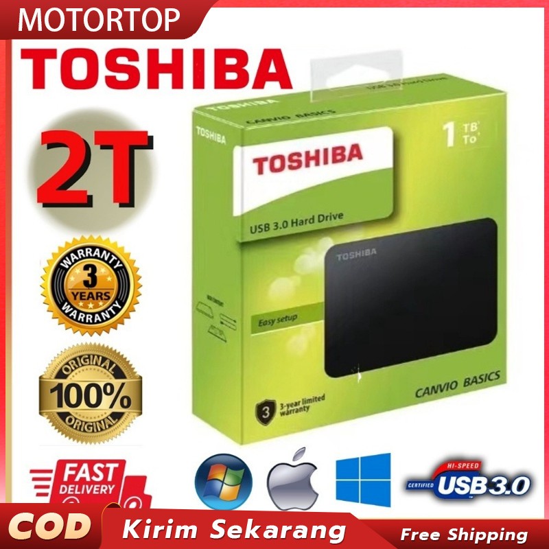 Jual Toshiba High-speed Hardisk Eksternal 4TB/2TB/1TB 2.5" Portable ...