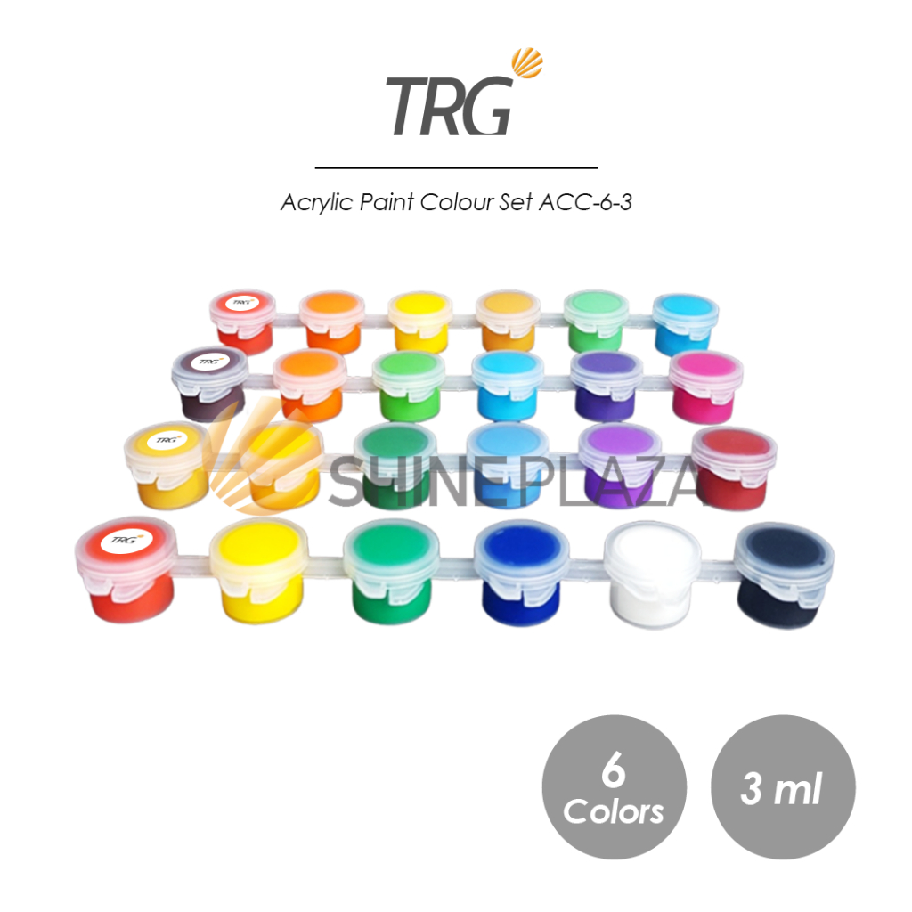 Jual TRG Acrylic Paint Basic Colour Set 6 x 3 ml ACC-6-3 - Cat Akrilik ...