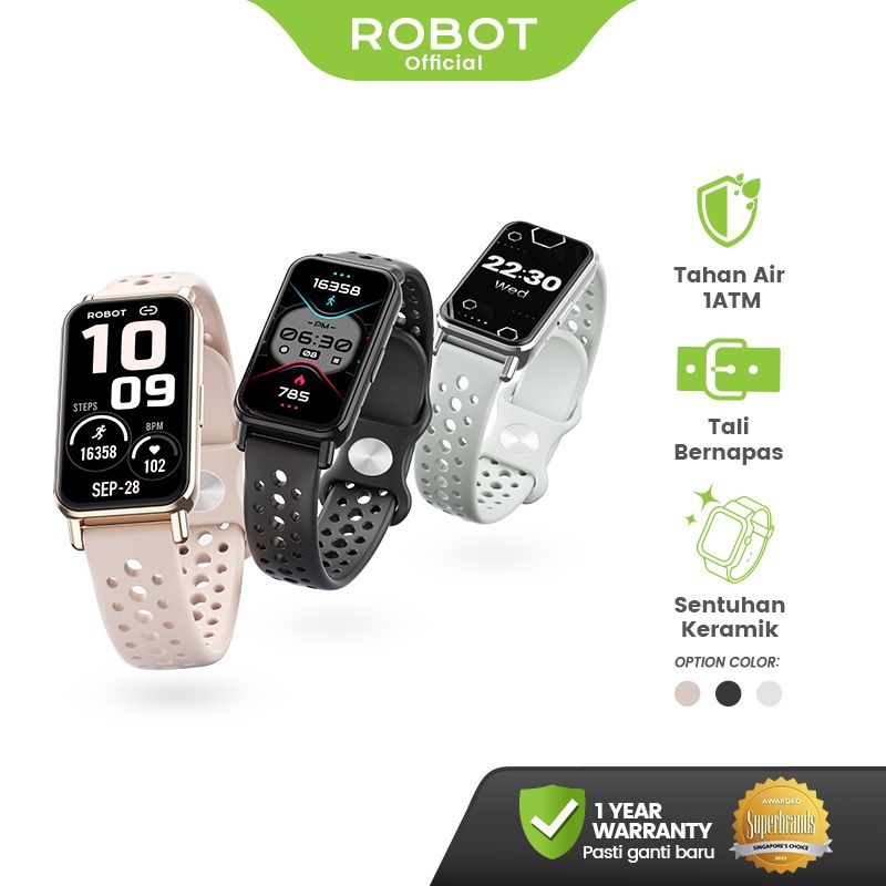 Jual ROBOT Smartwatch RBS1 Smartwatch Ceramic Body 1.45 Inch Waterproof ...