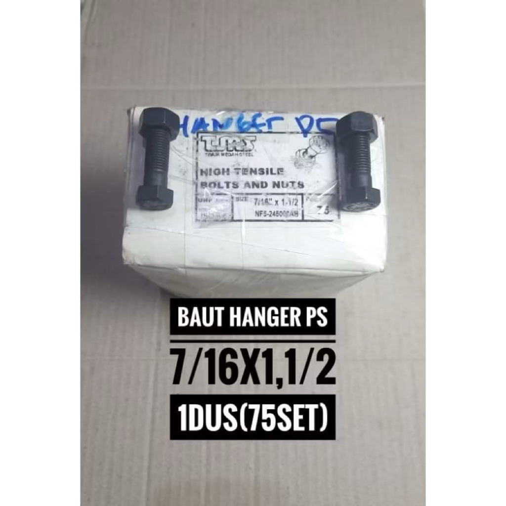 Jual baut hanger mobil ps 7/16x1,1/2 tms 8.8 baja paket(75set) | Shopee ...