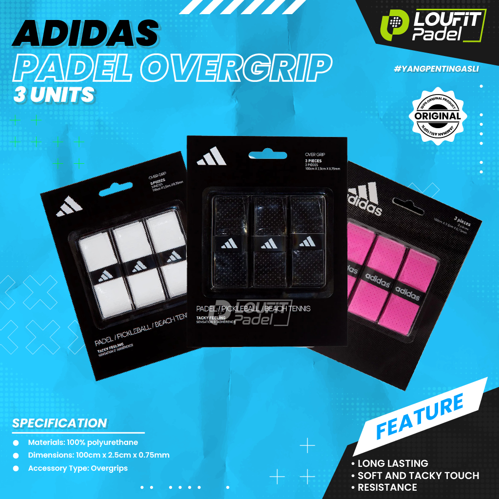 Jual Overgrip Adidas for Padel / Tennis / Racket Sports Grip (3pc/Pack ...