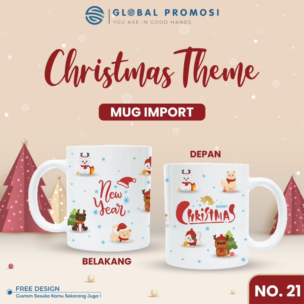 Jual Mug Natal Keramik 350ml 02 Custom Nama Natal Kado Christmas ...