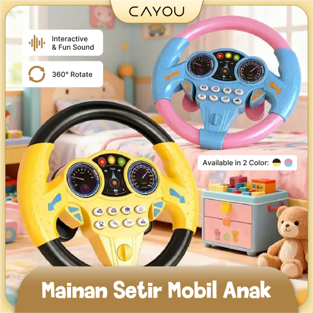 Jual Mainan Setir Mobil Anak Edukasi Bayi Laki Laki Perempuan 0-5 Tahun ...