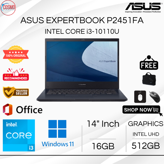 Jual ASUS EXPERTBOOK P2451FA INTEL CORE i3-10110U | 16GB RAM 512GB SSD ...