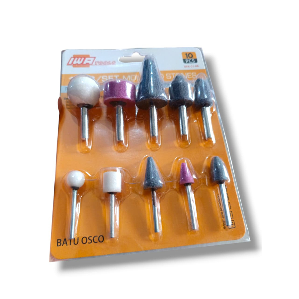 Jual IWA Mata Mesin Bor Tuner Botol Mounted Stone Set Batu Osco 10pcs 3 ...