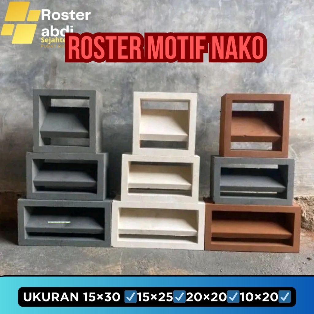 Jual roster minimalis/roster beton minimalis / roster motif nako all ...