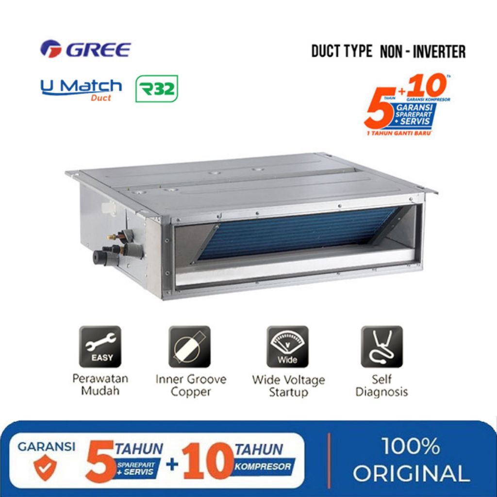 Jual AC Split Duct Gree 1PK GFC-09PH/1 NON-INVERTER R32 seri baru unit ...