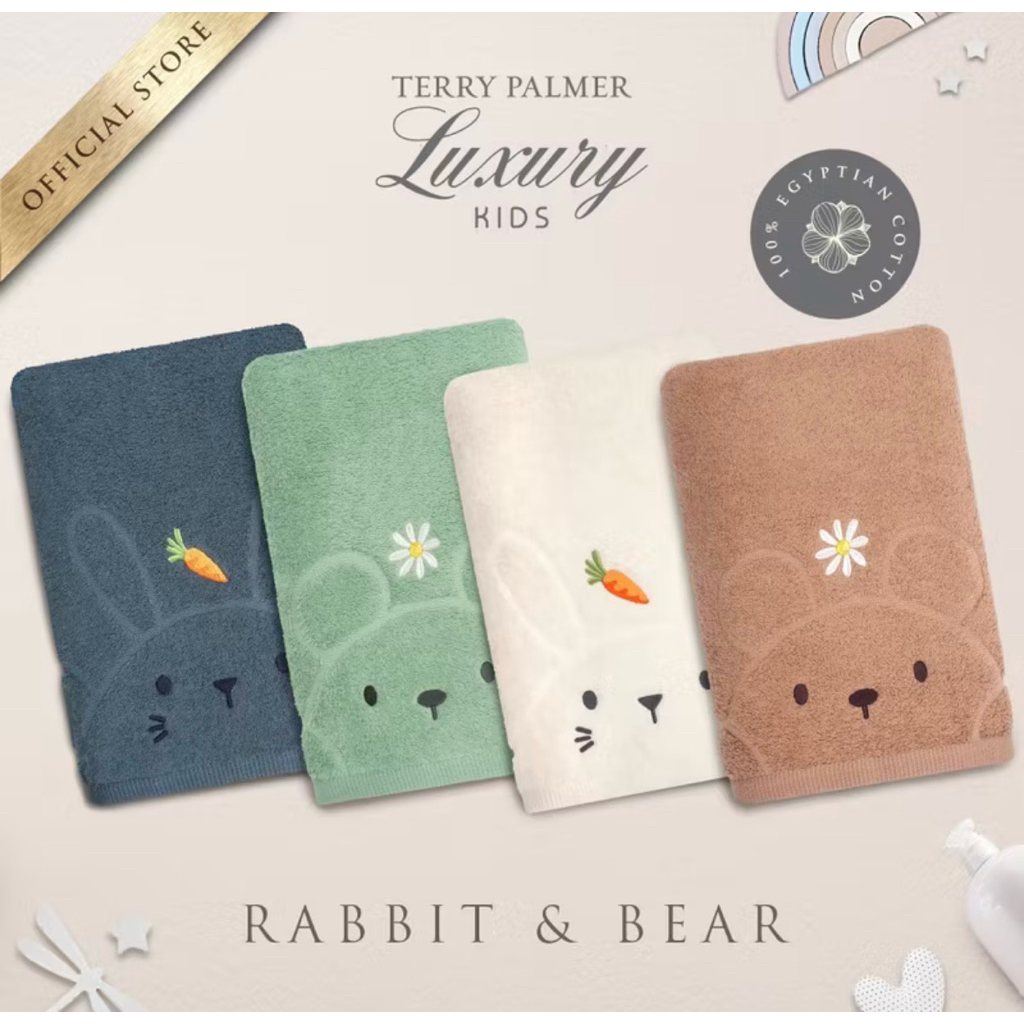 Jual Handuk Premium Terry Palmer Luxury Rabbit & Bear Brown | Shopee ...