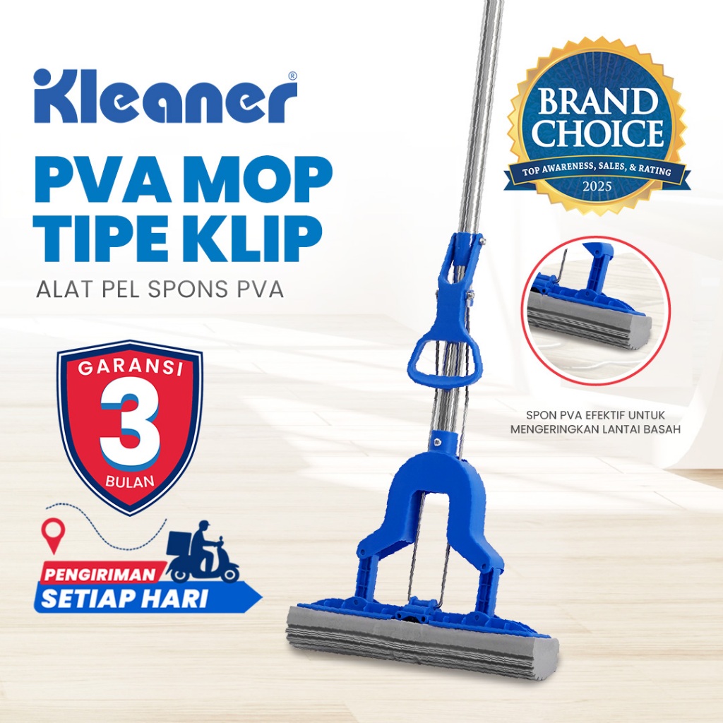 Jual Kleaner Alat Pel Spons PVA Tipe Klip Floor Mop Pembersih Lantai ...